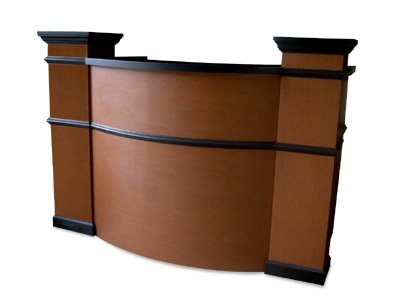 Cherry Harrington Reception Desk: Design X Mfg | Salon Equipment, Salon ...